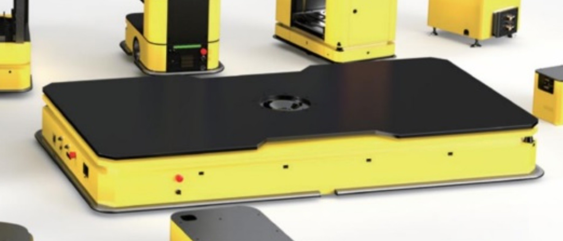 360 Rotating AGV Automated Guided Vehicle For Warehouse System QR Code Visual Navigation