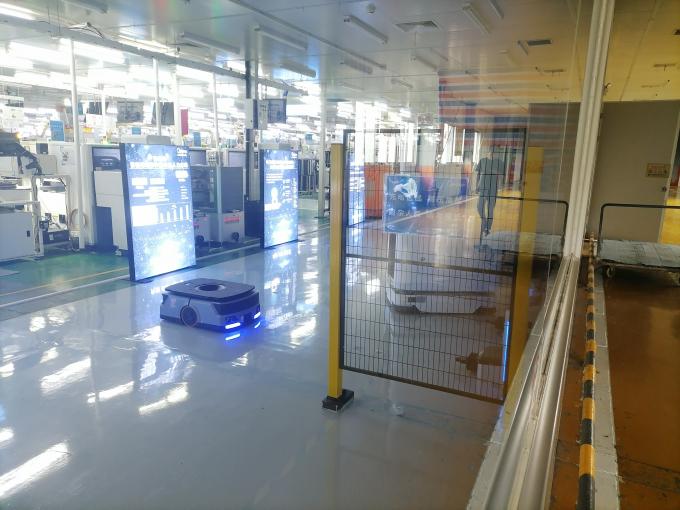 360 Rotating AGV Automated Guided Vehicle For Warehouse System QR Code Visual Navigation